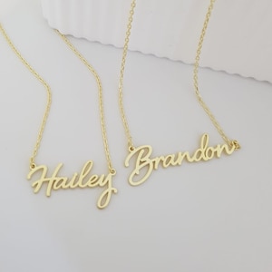 Dainty Gold Name Necklace, Personalized Name Necklace, Script Font ...