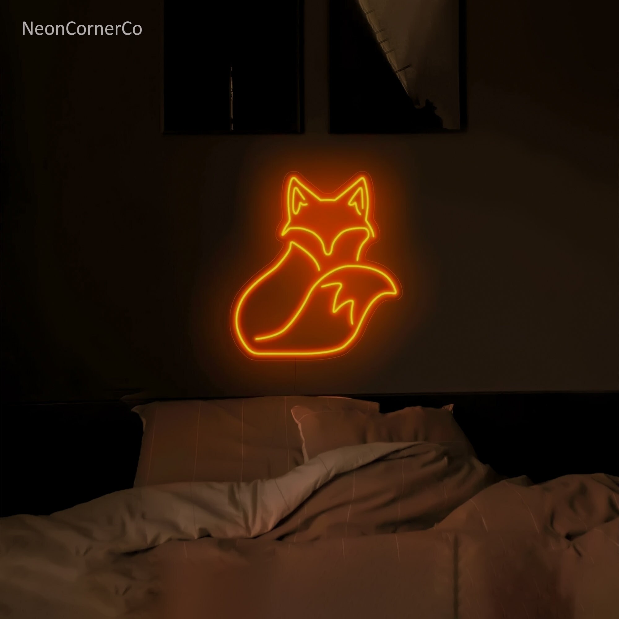 Fox Neon Sign Animal Led Neon Light Wall Decor, Fox Neon Sign USB ...