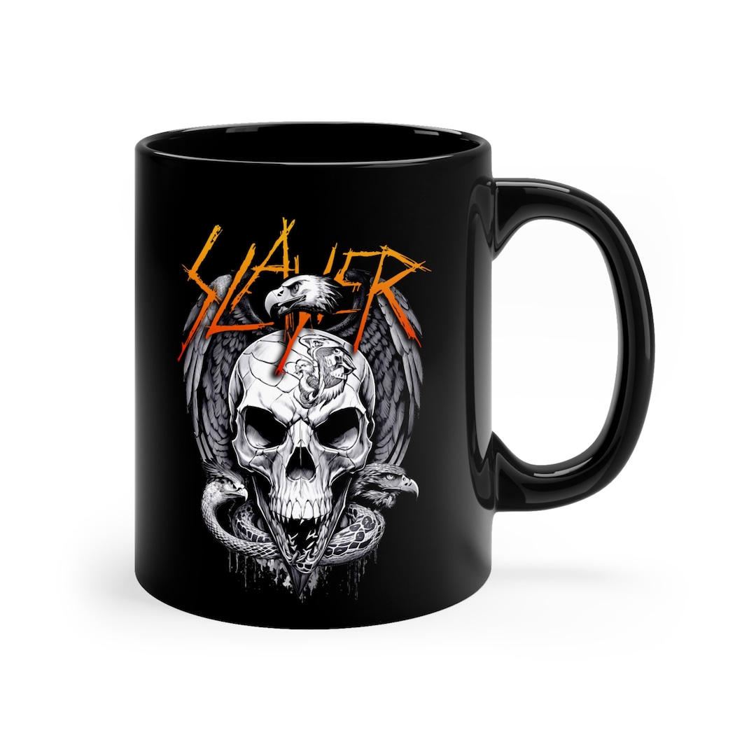 Slayer Band Mug, Slayer Mug, Slayer Metal Mug, Rare Band Mug 11oz Black ...