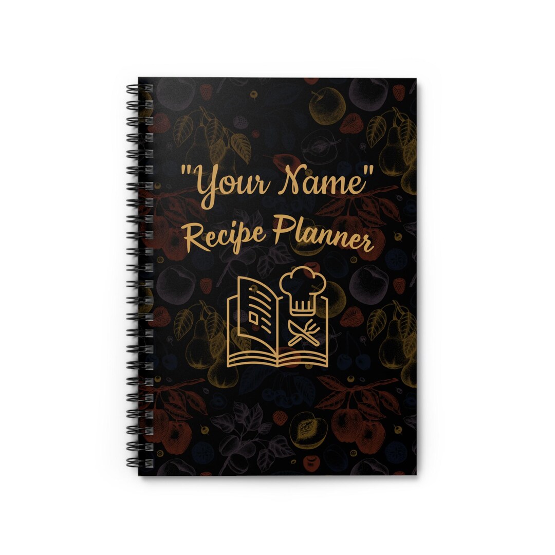 Personalized Recipe Journal, Recipe Book, Recipe Planner Spiral ...