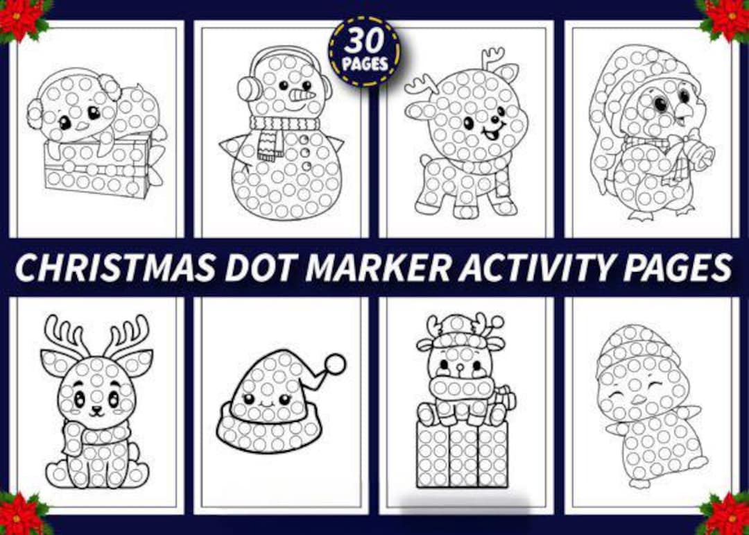 30 Christmas Dot Marker Activity Pages - Printable Christmas Do a Dot ...