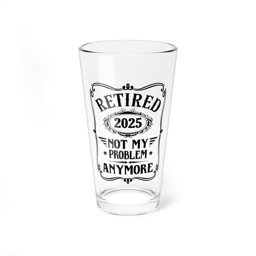 Retirement Mixing Pint Glass, Ideal Gift for Retirees, 16oz Cocktail ...