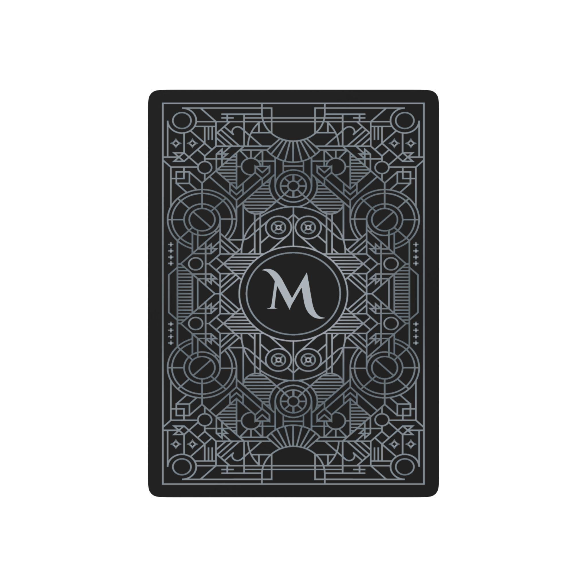 Custom Monogrammed Poker Playing Cards, Art Deco Theme Card Game Set ...