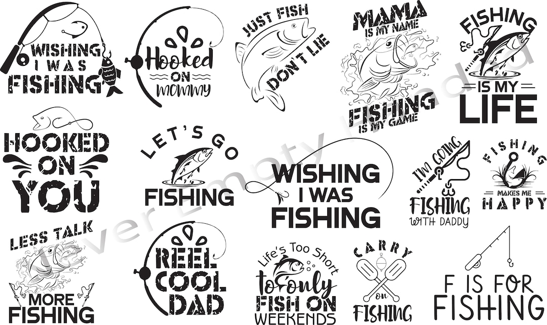 Fishing SVG Bundle - 15 Themed Designs (digital Download) - Etsy
