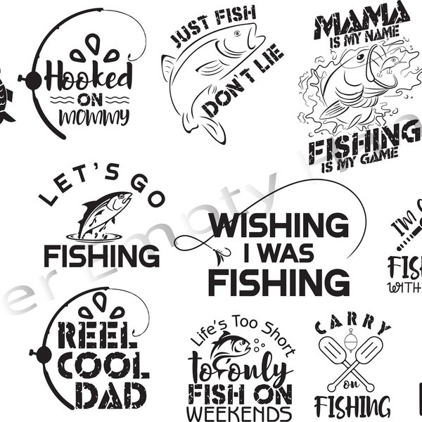 Fishing Svg - Etsy