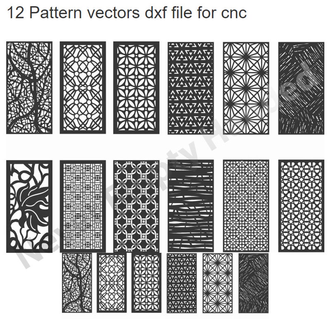 Dxf Files for Cnc Plasma Laser Cutting and Plotting - 12 Pattern ...
