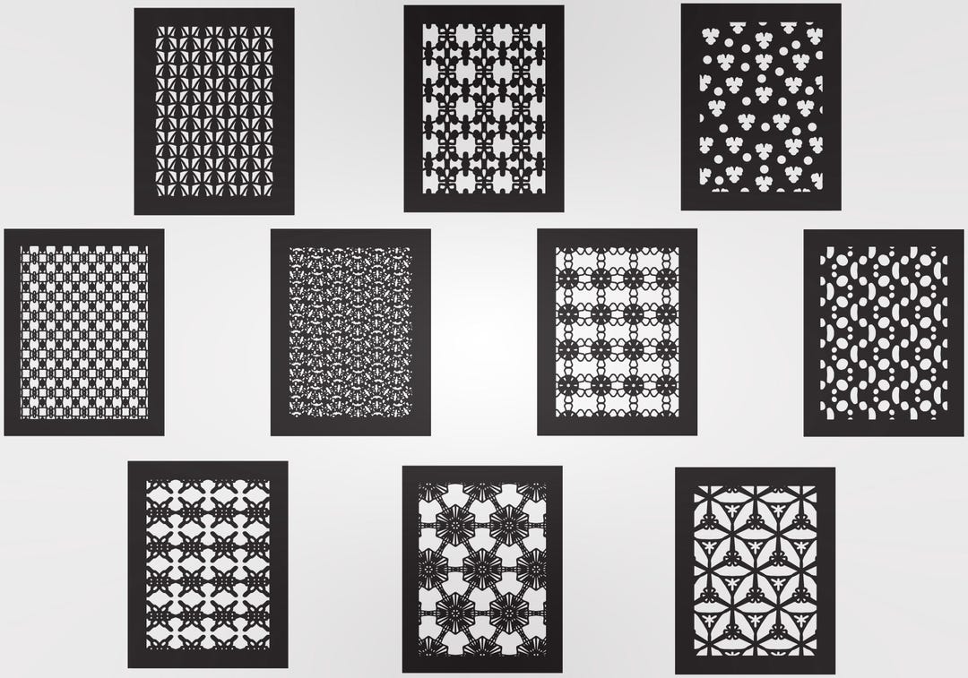 Geometric Pattern Stencils: CNC Plasma Laser Cutting Files (digital ...