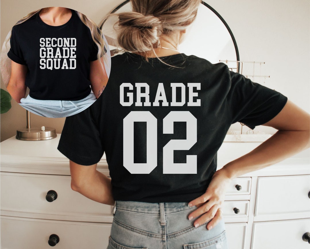 Second Grade Teacher Back to School Shirt, Second Grade Squad Teacher ...