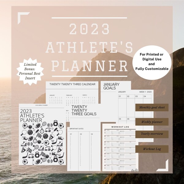 Athlete Planner - Etsy