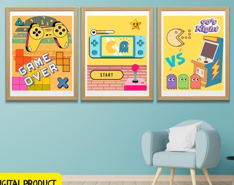 ARCADE Retro Gaming Logo Sign Wall Decoration game Room, Gift for Gamer ...