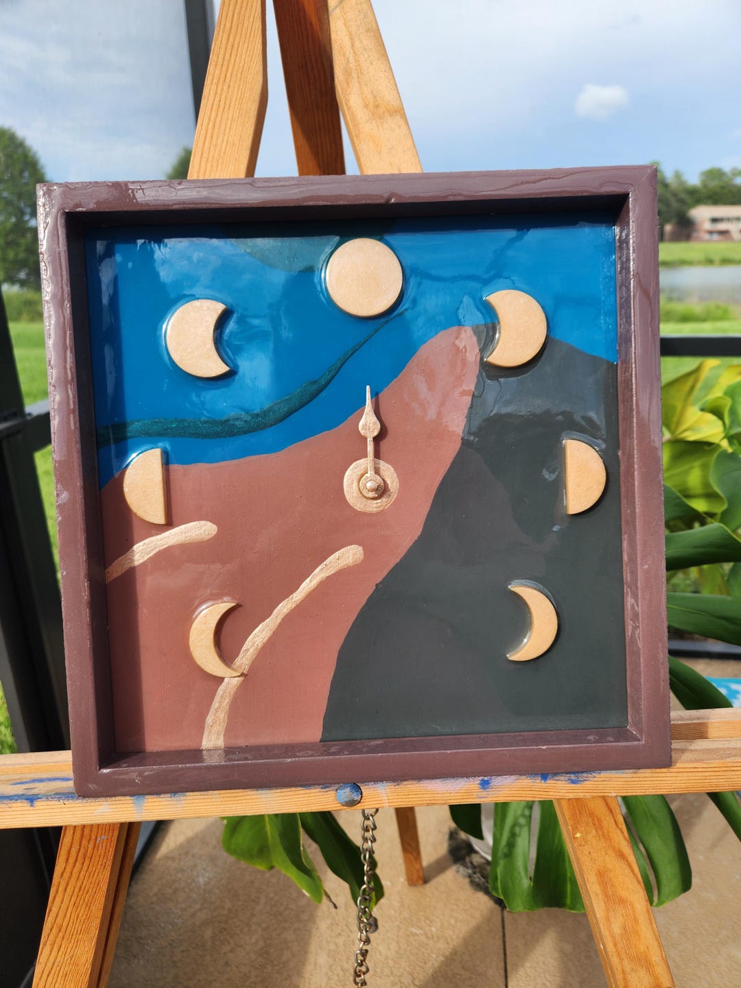 Lunar Clock Moon Phase 29 Day Cycle Sealed With Epoxy Resin - Etsy