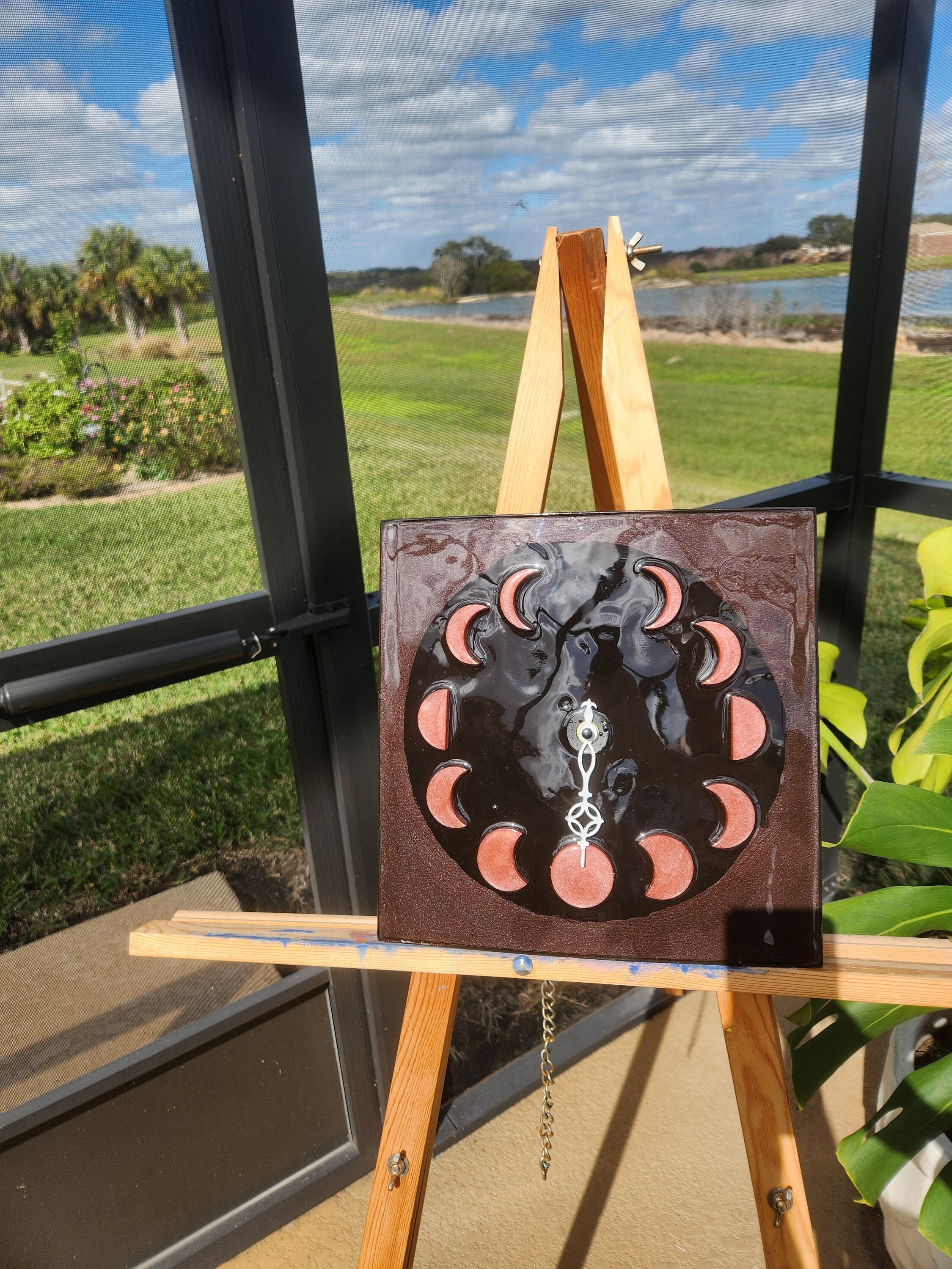 Lunar Clock Moon Phase 29 Day Cycle Sealed With Epoxy Resin - Etsy