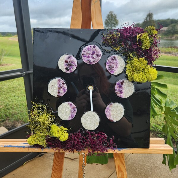 Epoxy Resin Moon Phase Clock - Etsy