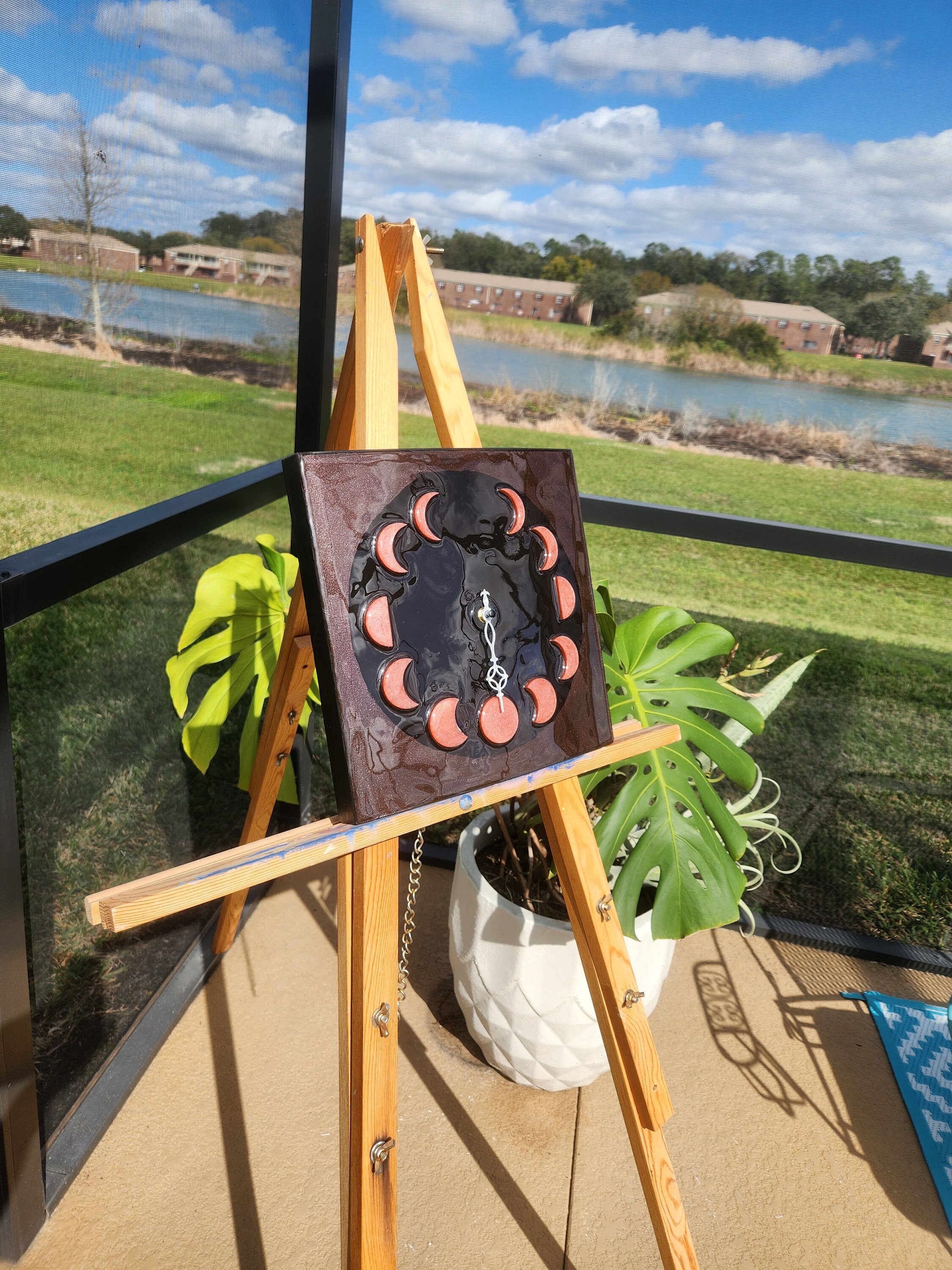 Lunar Clock Moon Phase 29 Day Cycle Sealed With Epoxy Resin - Etsy