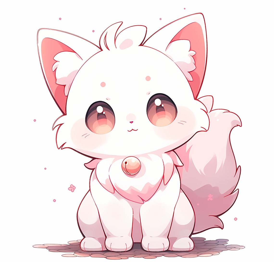 Kawaii Kitten Cat Clipart 50 PNG Bundle, Kitten Clipart Sticker, Cute ...