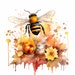 Watercolor Honey Bee Clipart 50 PNG Bundle, Garden Bee and Honey Drips ...