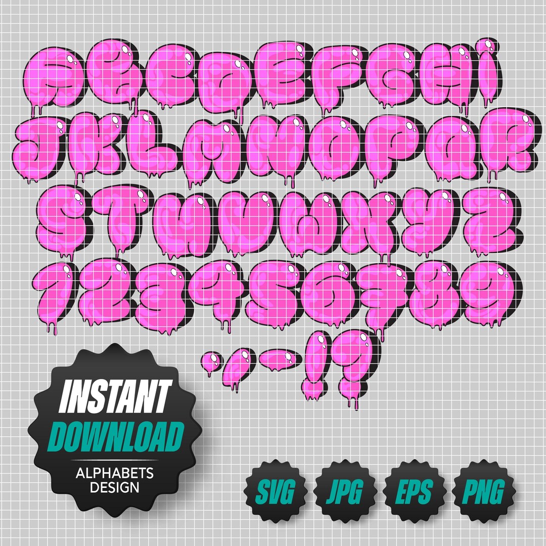 Pink Alphabet Png, Alphabet Svg, Png Clipart, Png Letters, Doodle ...