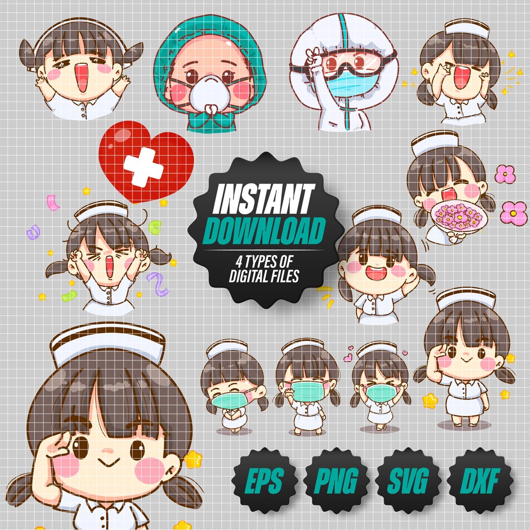 Nurse Svg, Clipart, Nurse Png, Cute Nurse Png, Nurse Png, Medical ...