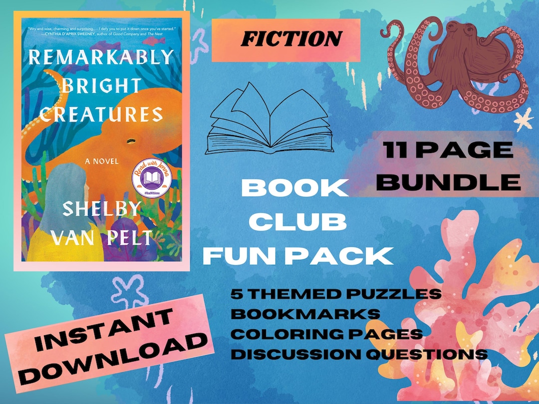 Remarkably Bright Creatures by Shelly Van Pelt Book Club Fun Pack Guide ...