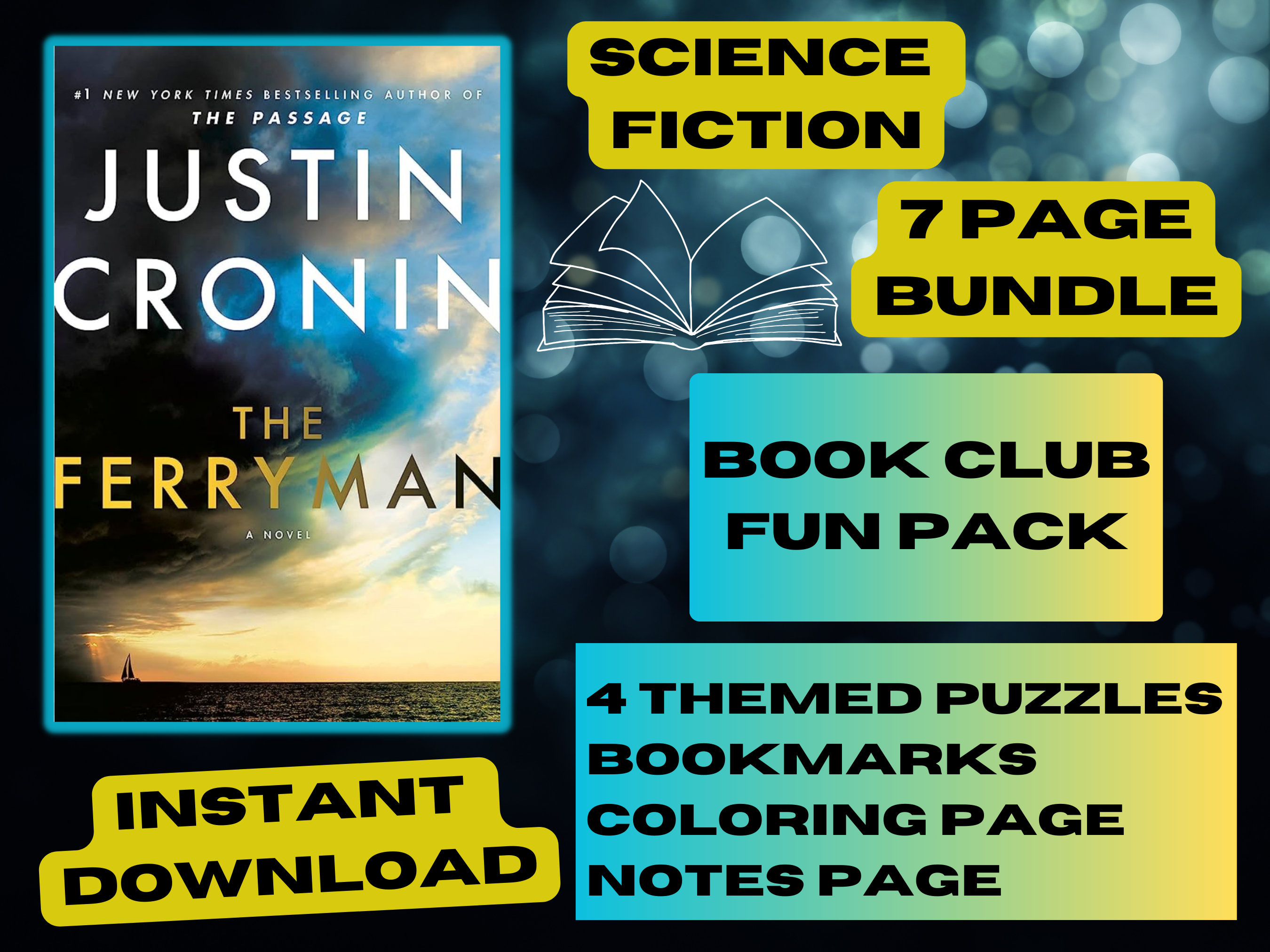 The Ferryman by Justin Cronin Printable Book Club Fun Pack Digital Download Pdfs - Etsy
