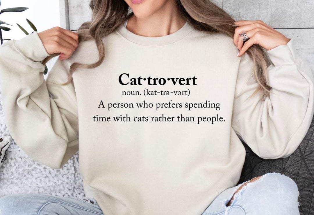 Cattrovert Definition PNG | Funny Dog Quote Shirt SVG | Dog Mom Gift ...