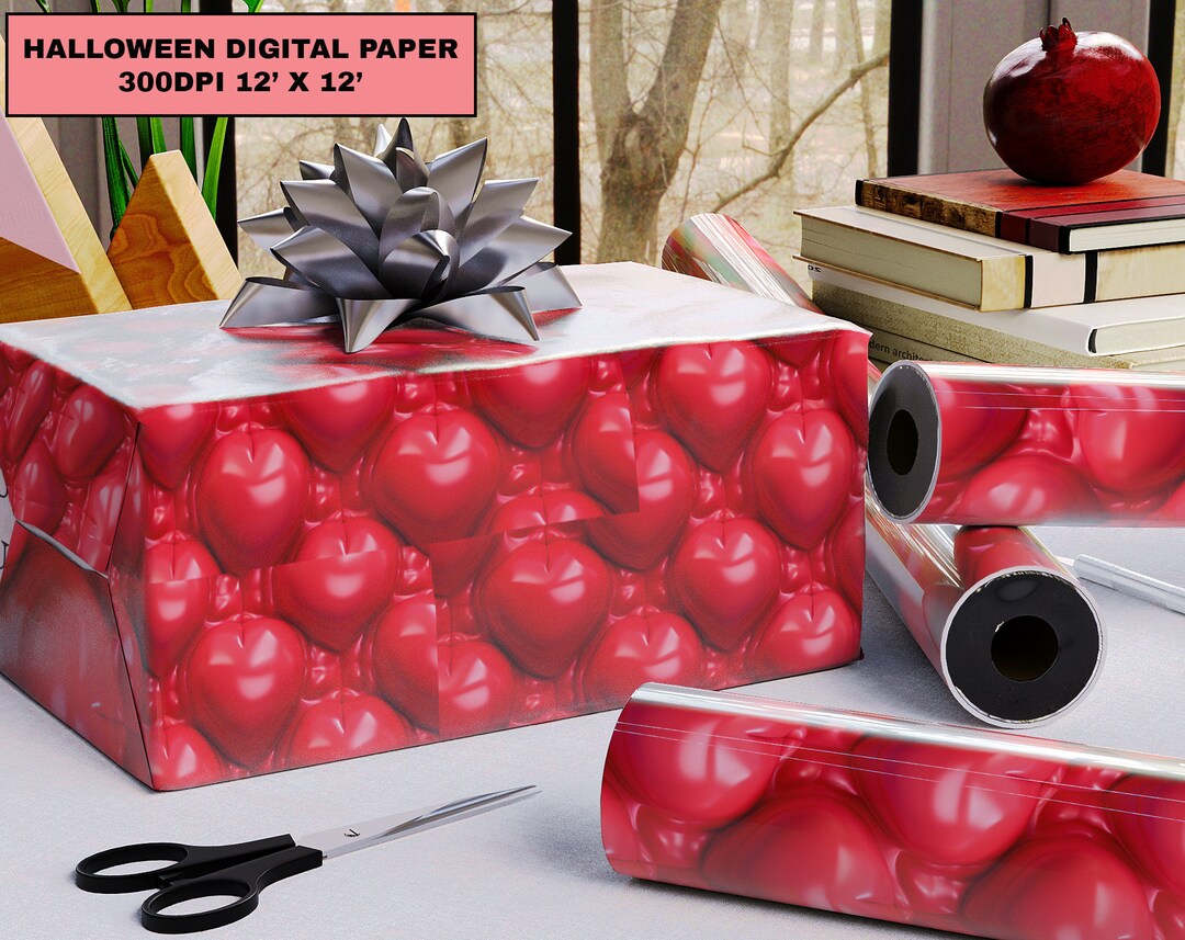 3d Inflatable Puff Red Hearts Seamless Pattern Aesthetic - Etsy