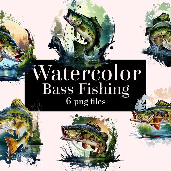 Fishing Watercolor - Etsy