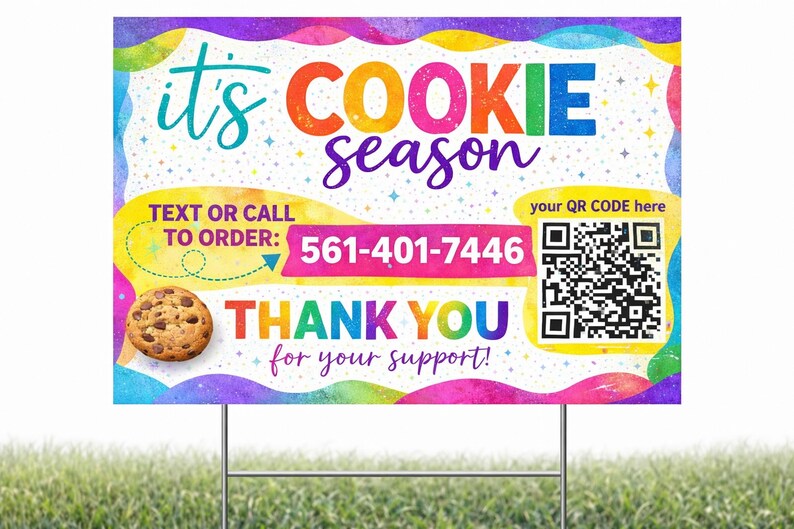 Girl Scout Cookie Booth Yard Sign | Custom Directional Sign - Etsy