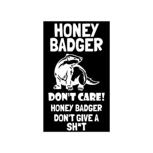 Honey Badger Don't Care Custom Bumper Sticker, Decal, Funny Bumper ...