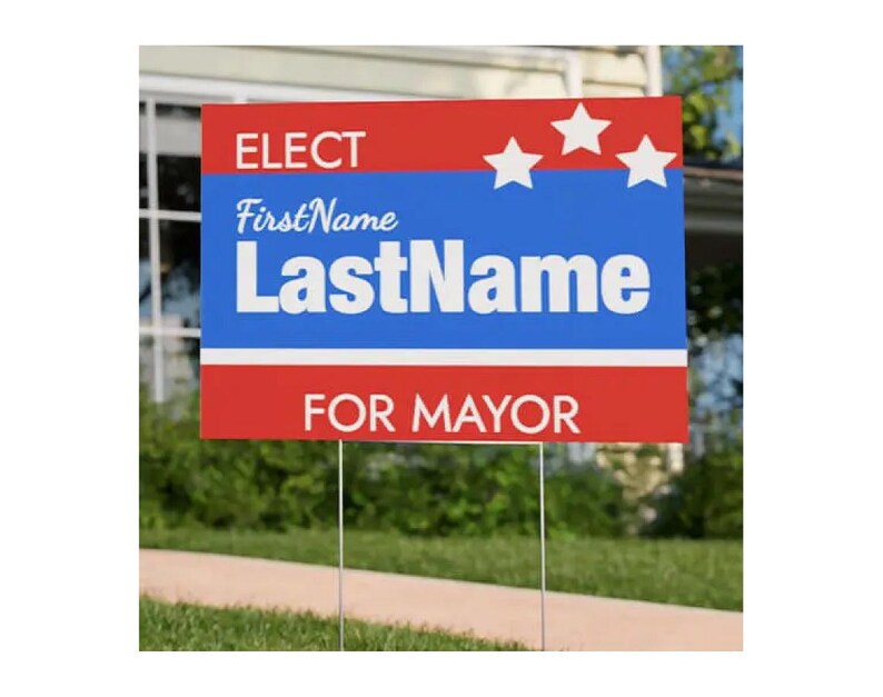 Custom Yard Signs With Stakes: 18''x12'' UV Print, 16 Pack - Etsy