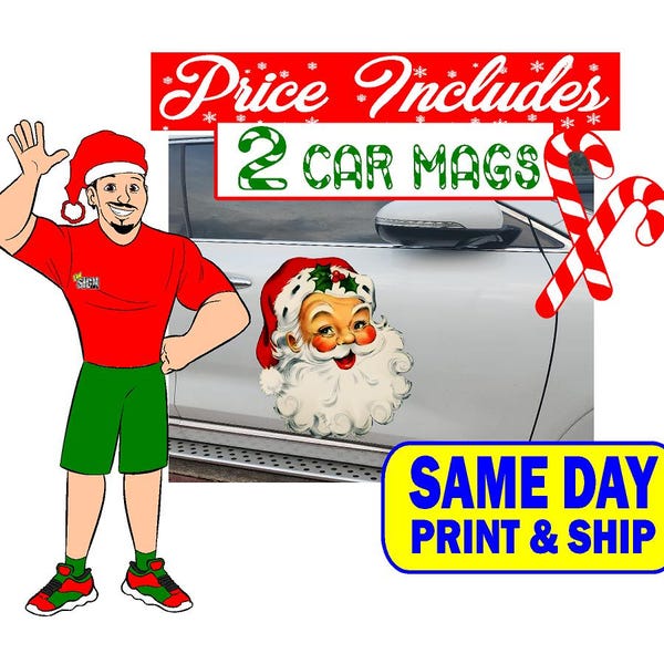 Santa Signs for Cars - Etsy