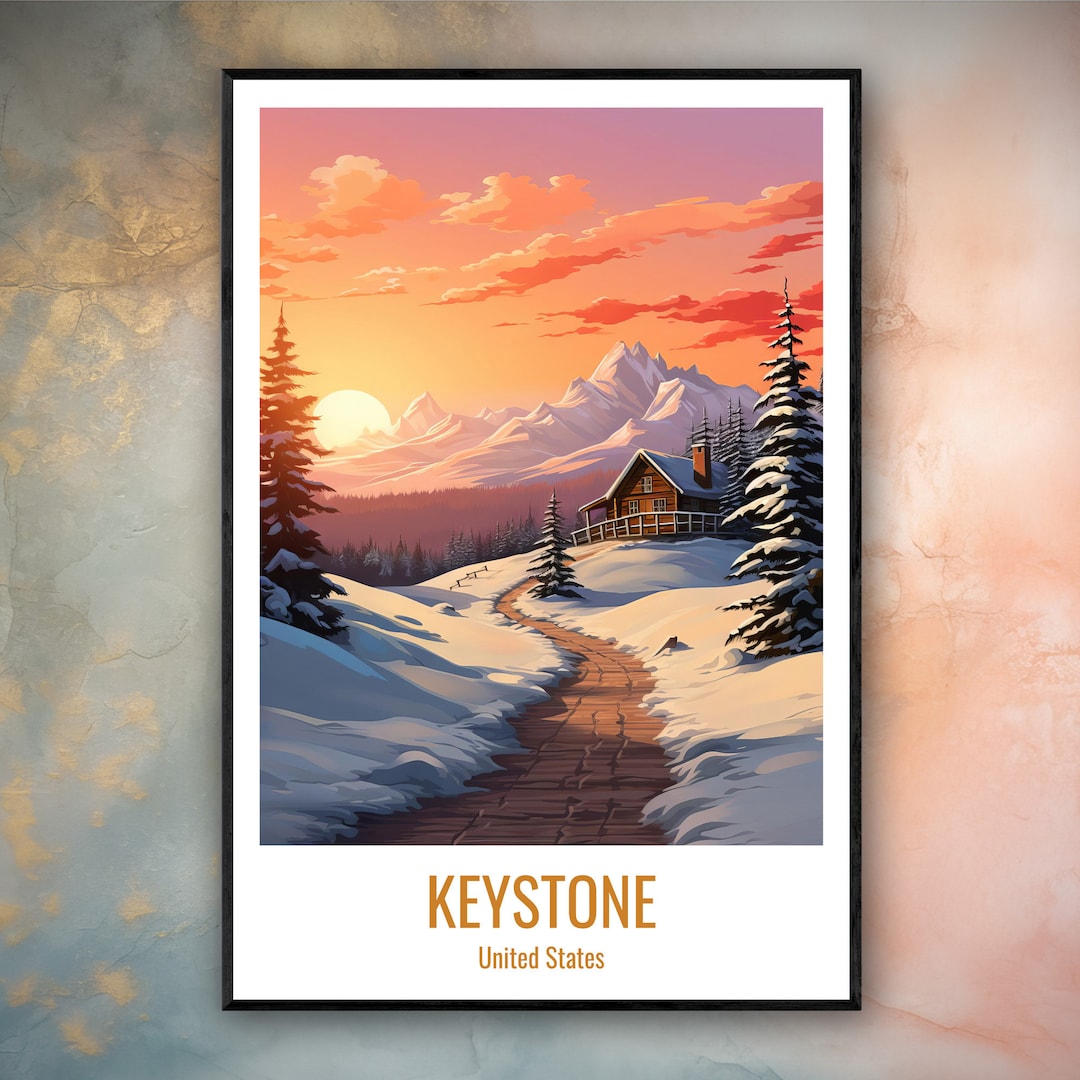Keystone Travel Print Poster Keystone Gift Vertical Adventure Wall Art ...