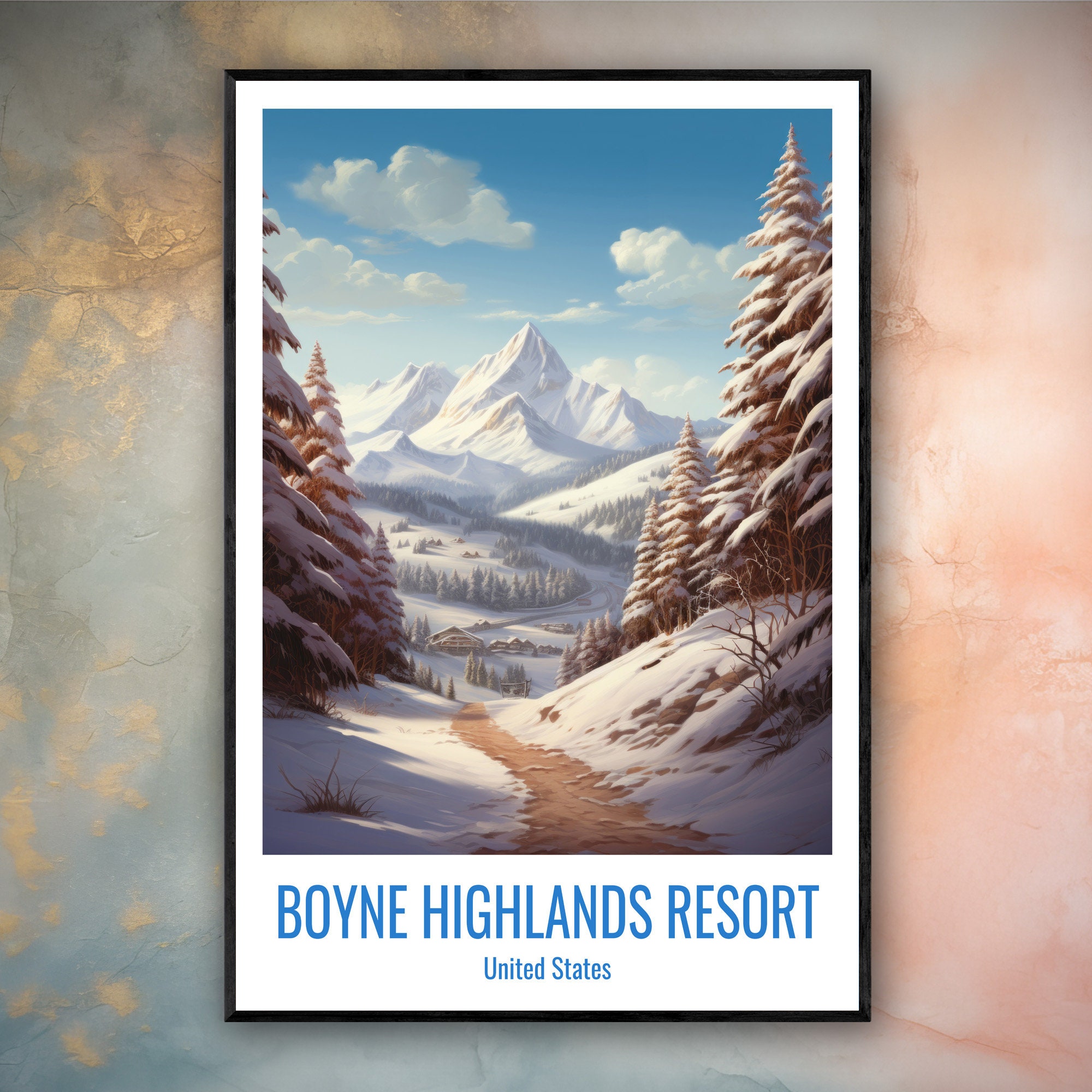 Boyne Highlands Resort Travel Print Poster Boyne Highlands Gift ...