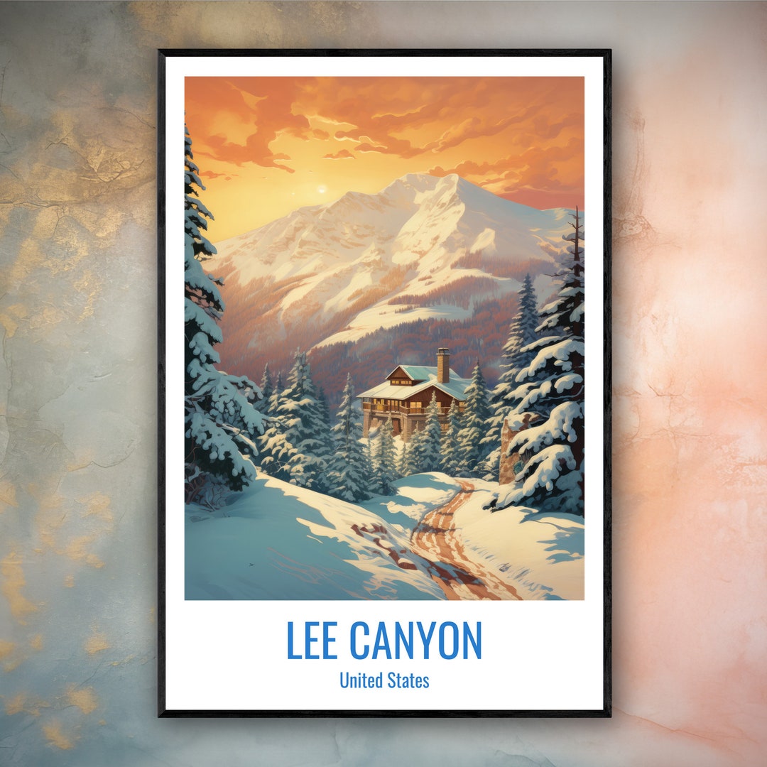 Lee Canyon Travel Print Poster Lee Gift Vertical Adventure Wall Art ...