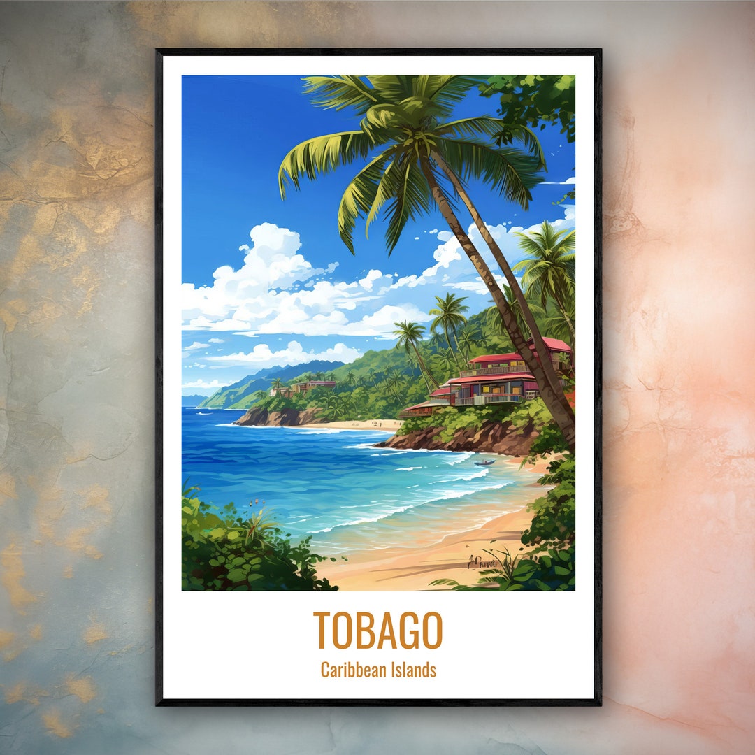 Tobago Poster Tobago Wall Art Tobago Home Decor Tobago - Etsy