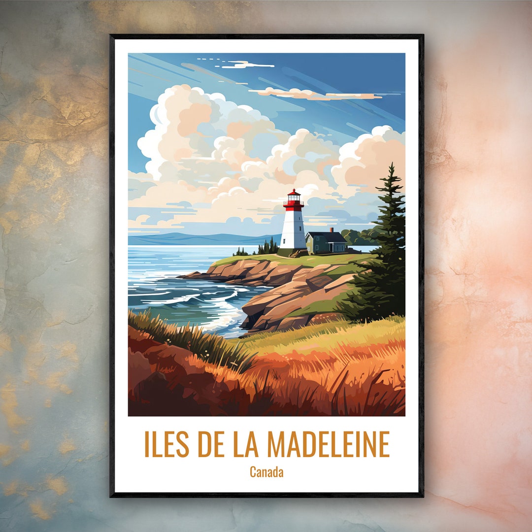 Iles De La Madeleine Travel Print Poster Iles De La Madeleine Gift ...