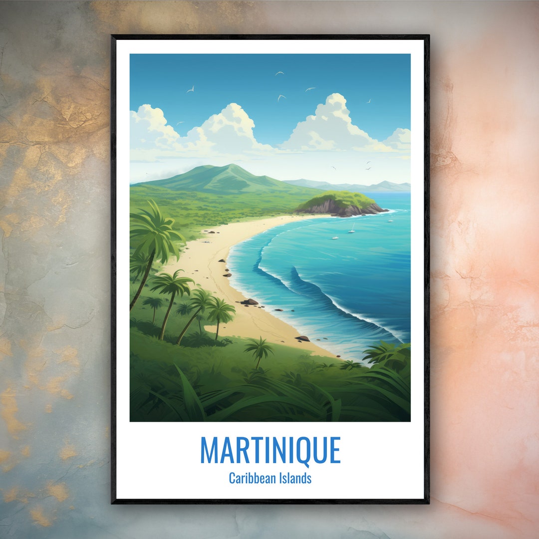 Martinique Travel Print Poster Martinique Gift Vertical Adventure Wall ...