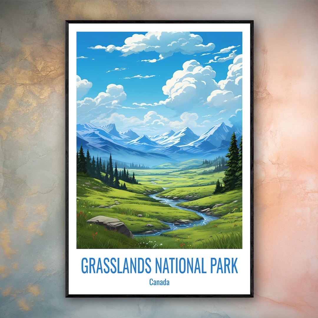 Grasslands National Park Travel Print Poster Grasslands Gift Vertical ...