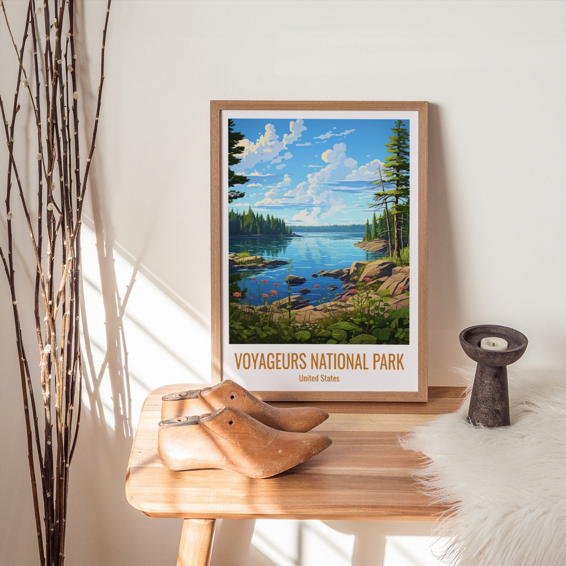 Voyageurs National Park Travel Print Poster Voyageurs Gift Vertical Adventure Wall Art Voyageurs ...