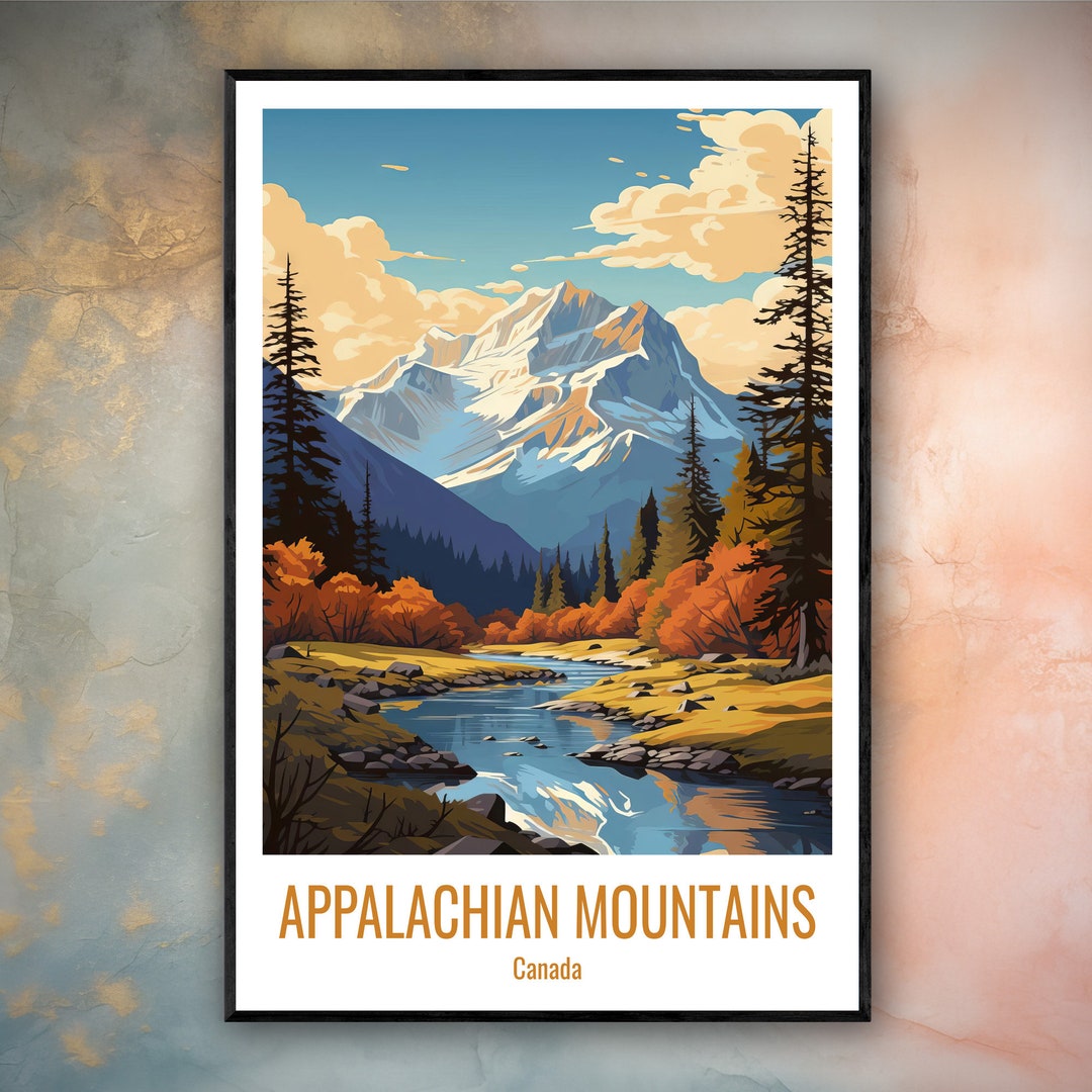 Appalachian Mountains Travel Print Poster Appalachian Gift Vertical ...
