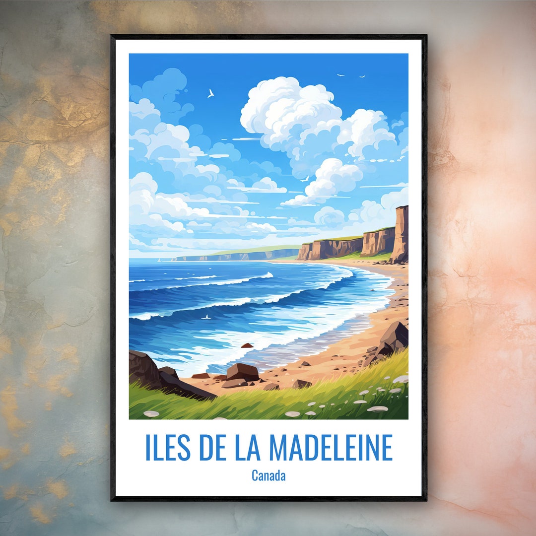 Iles De La Madeleine Travel Print Poster Iles De La Madeleine Gift ...