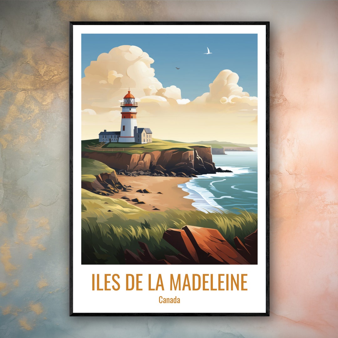 Iles De La Madeleine Travel Print Poster Iles De La Madeleine Gift ...