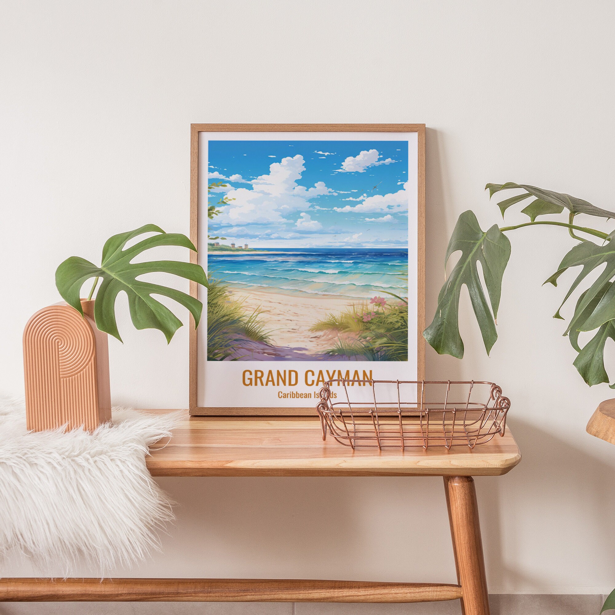 Grand Cayman Travel Print Poster Grand Cayman Gift Vertical Adventure ...