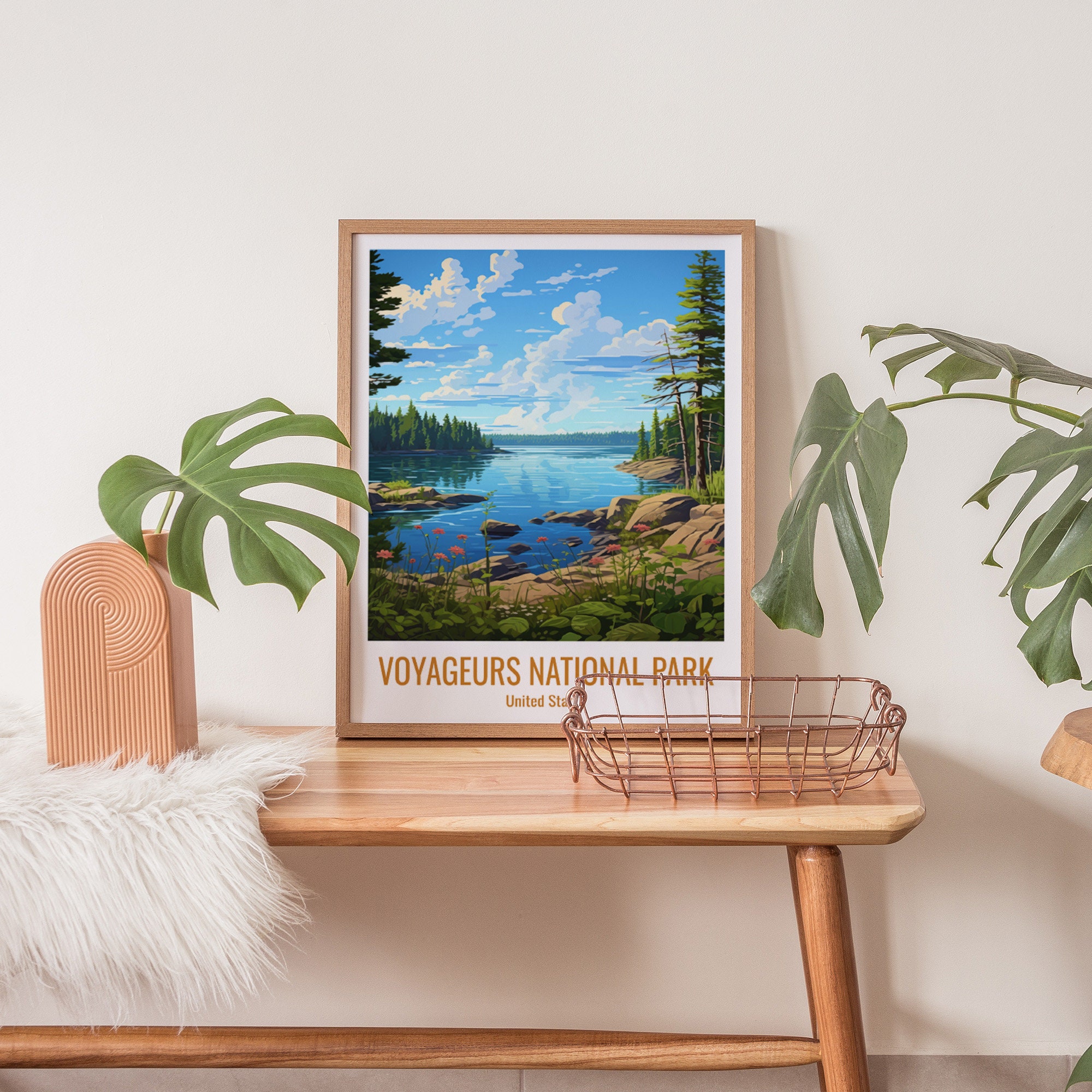 Voyageurs National Park Travel Print Poster Voyageurs Gift Vertical Adventure Wall Art Voyageurs ...