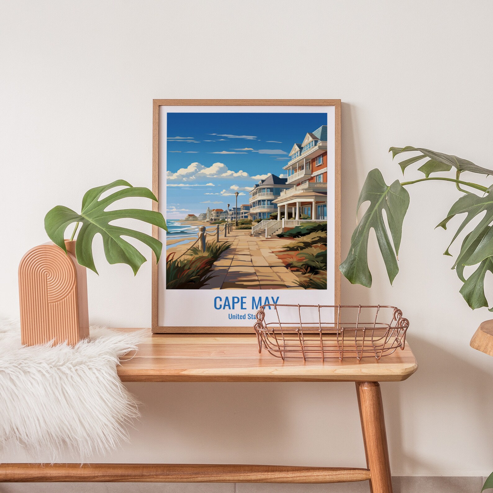 Cape May Travel Print Poster Cape May Gift Vertical Adventure Wall Art ...