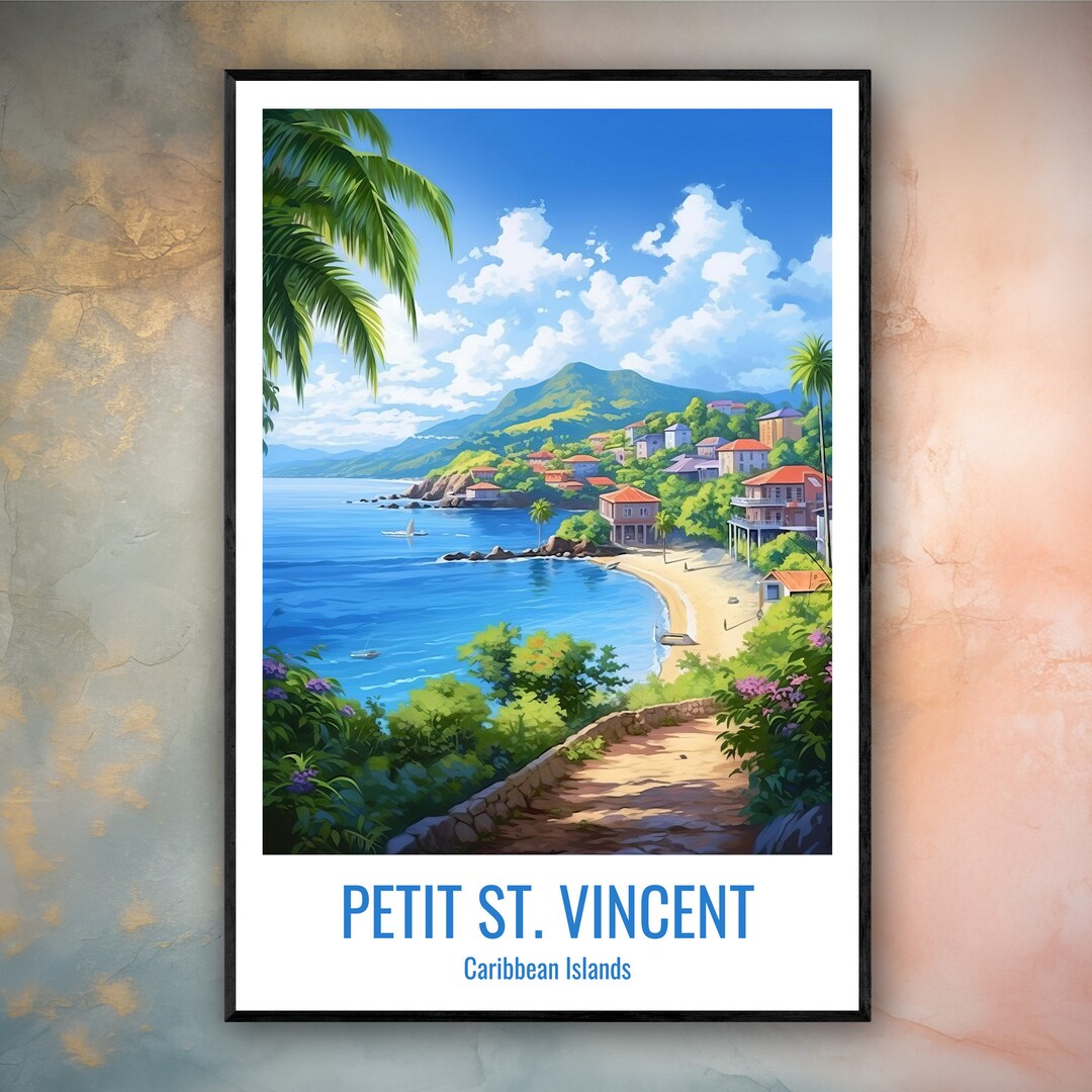 Petit St. Vincent Poster | St. Vincent Grenadines Wall Art | Caribbean ...