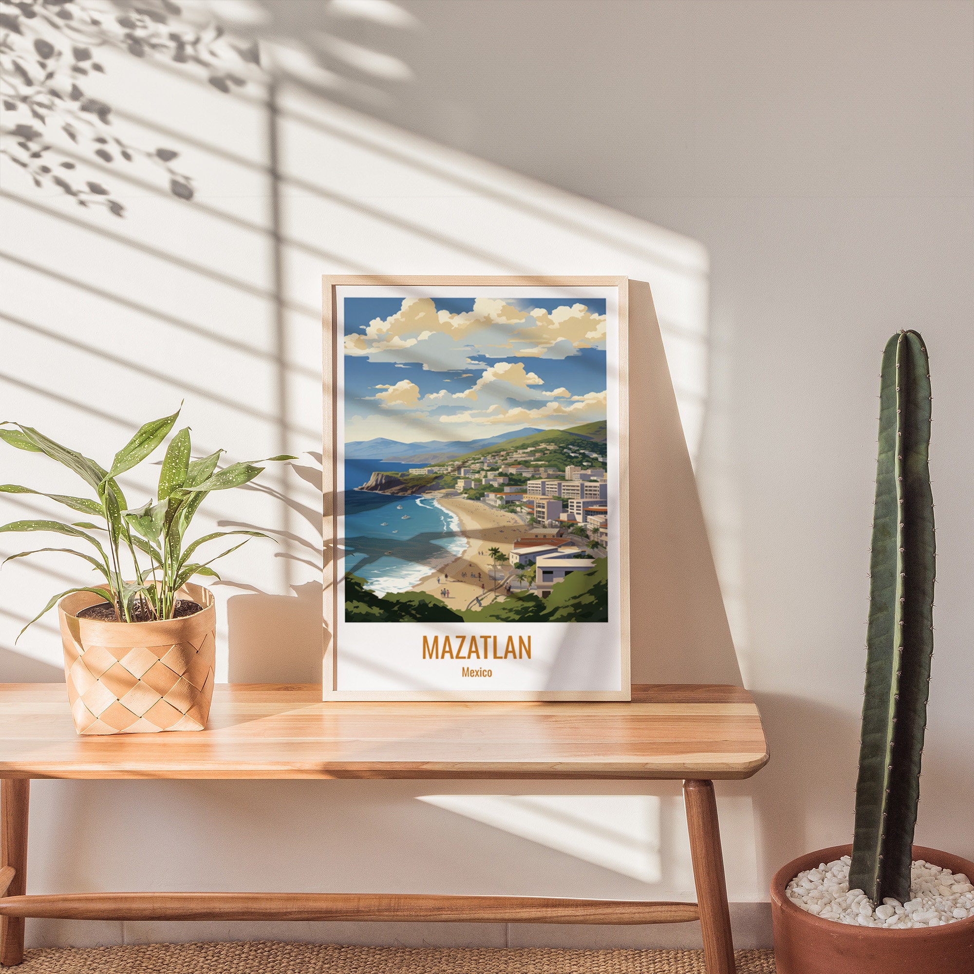 Mazatlan Mexico Poster | Sinaloa Coastal Wall Art | Pacific Mexico ...