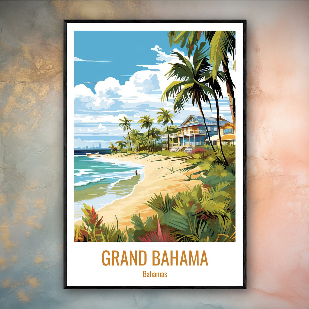 Grand Bahama Poster Grand Bahama Wall Art Grand Bahama Home - Etsy
