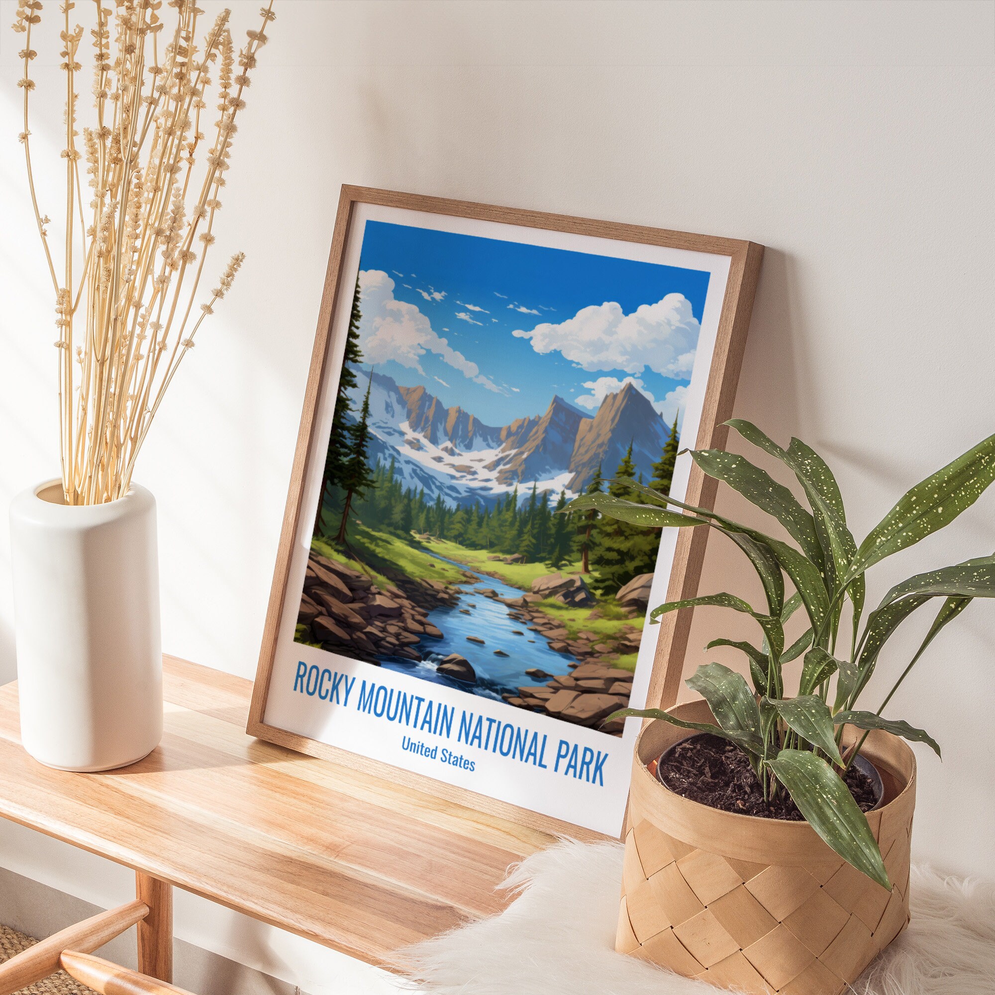 Rocky Mountain National Park Poster | RMNP Colorado Wall Art | Mountain ...