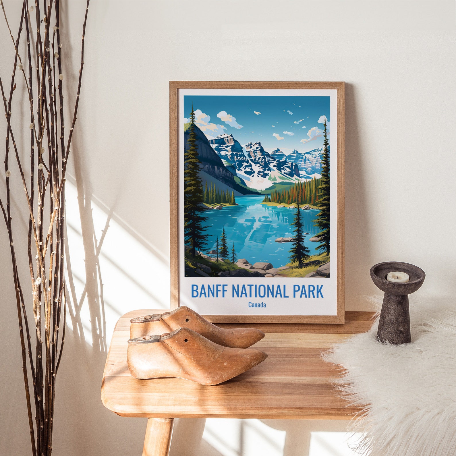 Banff National Park Travel Print Poster Banff Gift Vertical Adventure Wall Art Banff Home Decor ...